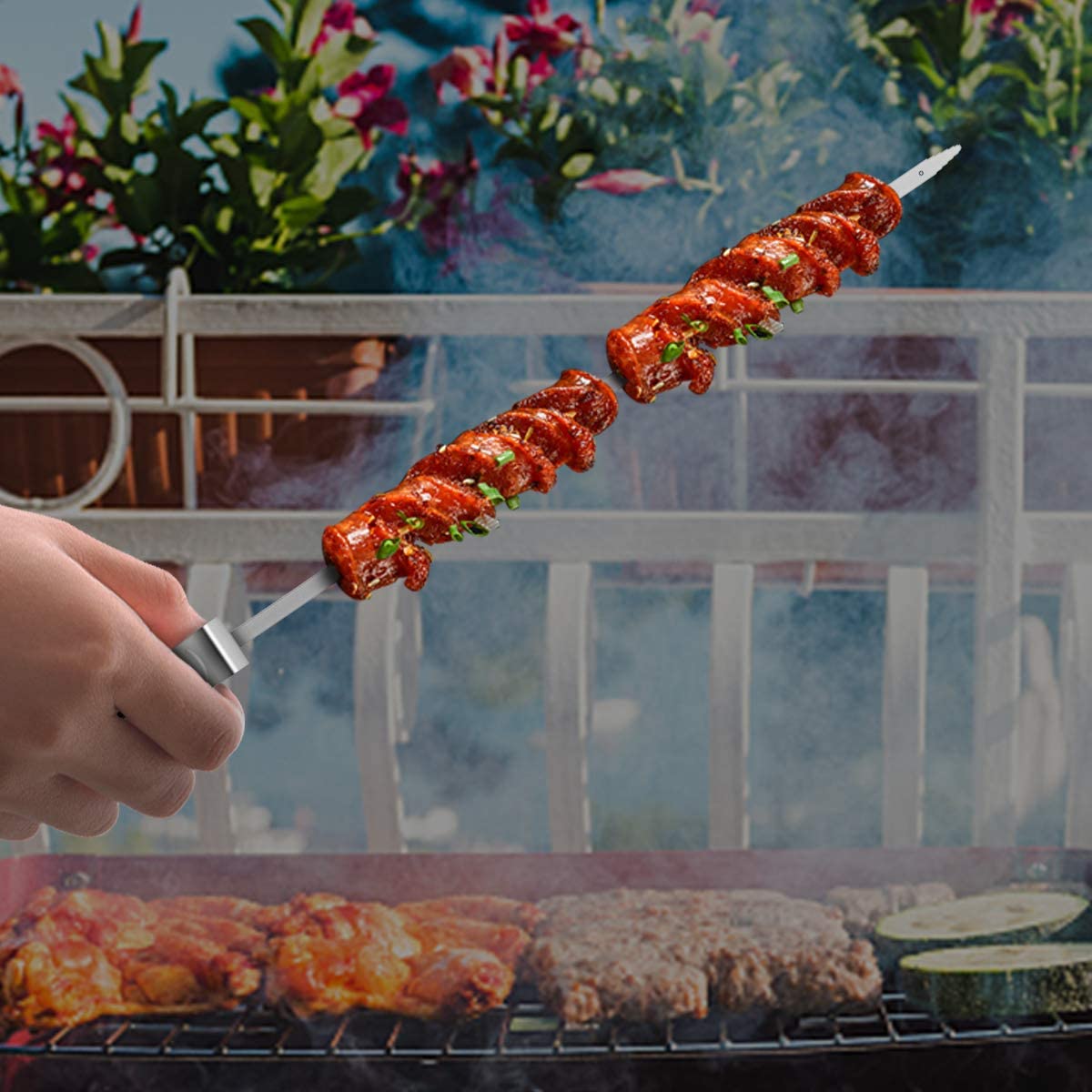 Skewer Sticks Kebab Skewers Reusable Sword BBQ Skewer | HIGHLAND BARBECUES