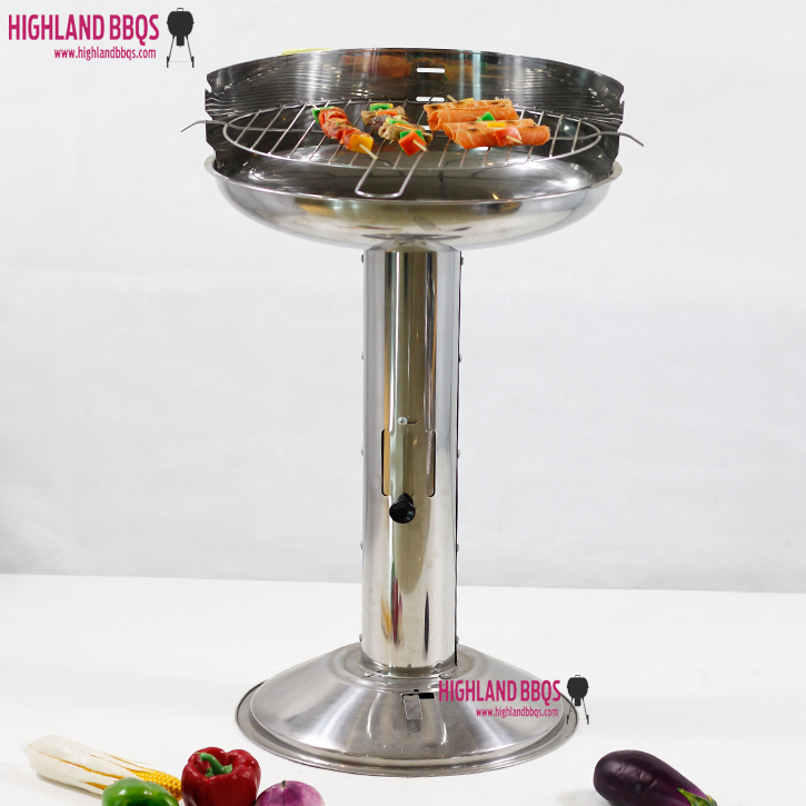 Stainless Steel Pedestal Grill | HIGHLAND BARBECUES