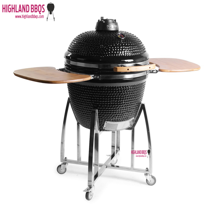 21 Inch Egg Shaped Ceramic Charcoal Kamado Grill | HIGHLAND BARBECUES