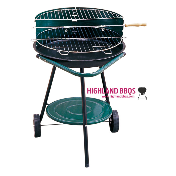 18 inch Round portable bbq grill with trolley | HIGHLAND BARBECUES