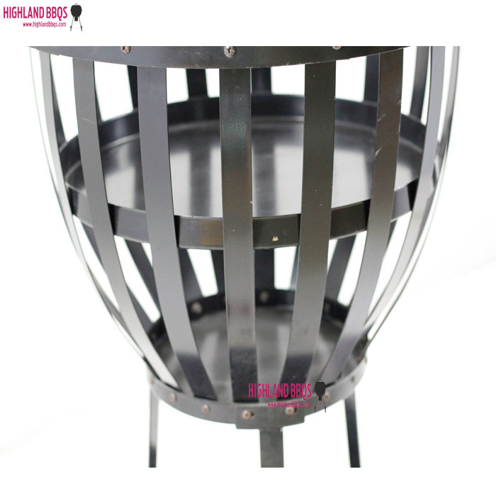 Outdoor Cast Iron Fire Basket | HIGHLAND BARBECUES
