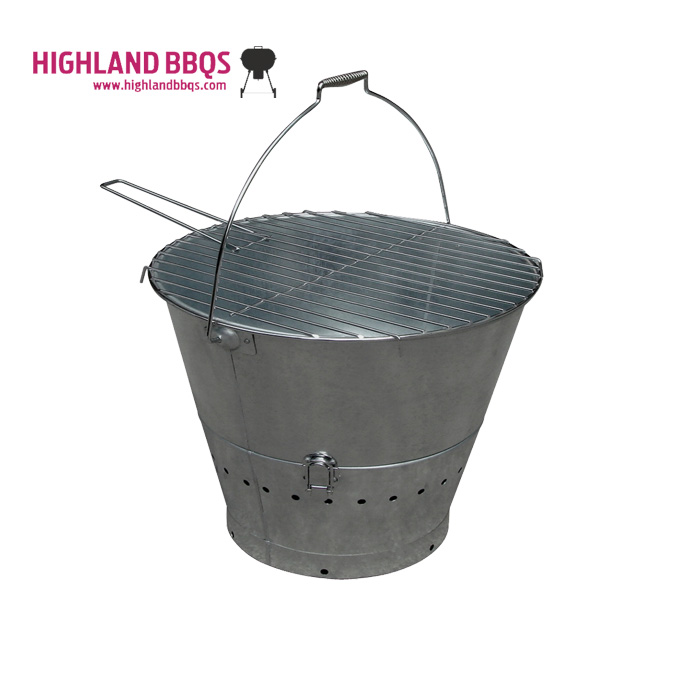Portable BBQ Bucket tabletop Grill | HIGHLAND BARBECUES
