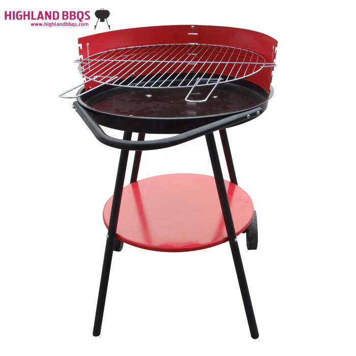 Round portable charcoal grill | HIGHLAND BARBECUES