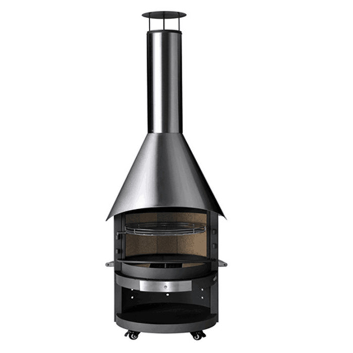 Chimney Charcoal BBQ Grill Smokeless Pellet Vertical Chimney Bonfire ...